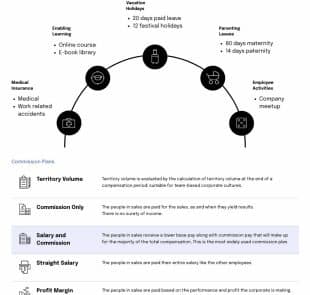 Employee Compensation and Benefits | Free Slides Template - Piktochart