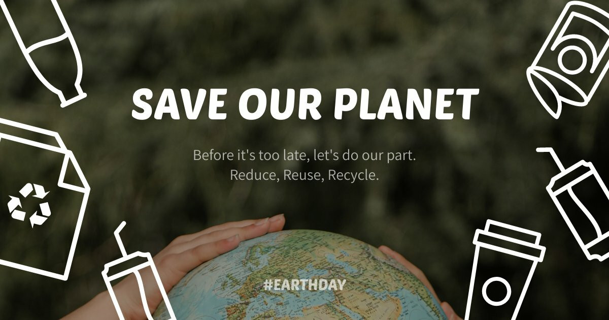 Save Our Planet Facebook Post | Free Template - Piktochart