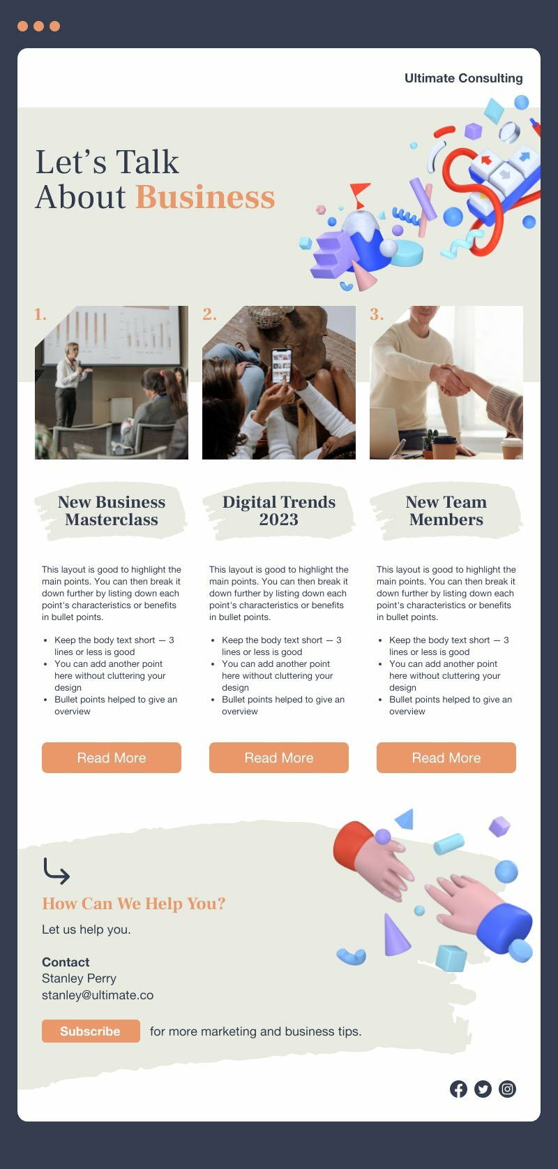 Creative Internal Newsletter Piktochart