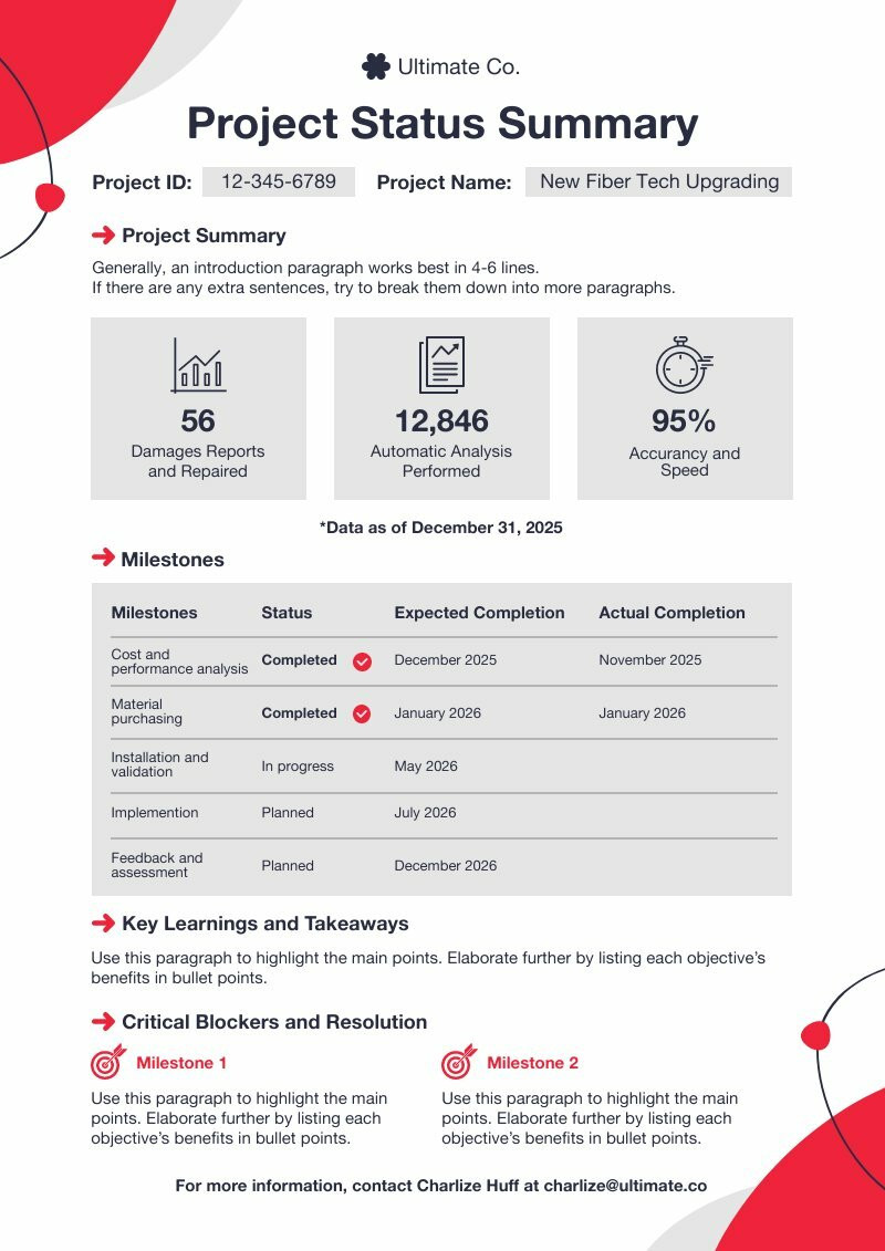 Project Progress - Piktochart