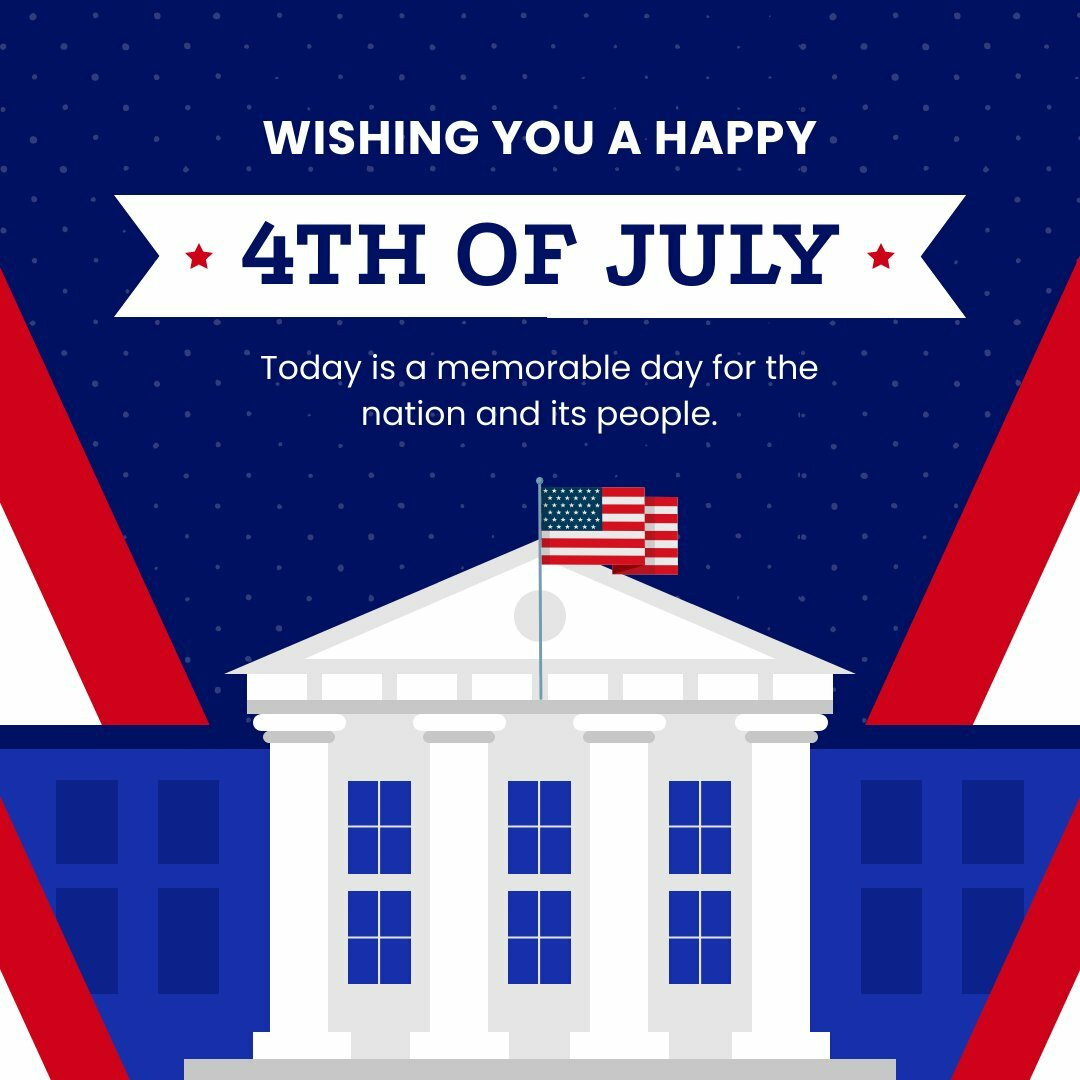 Happy Fourth of July Instagram Post - Piktochart