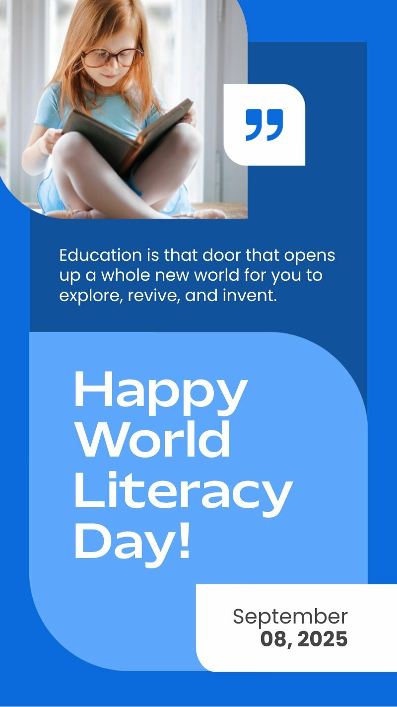 Literacy Quotes Instagram Story - Piktochart
