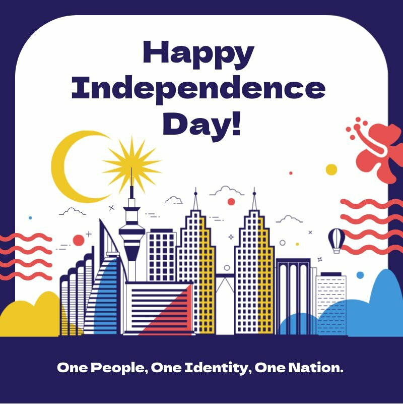 Merdeka Day Malaysia Instagram Post - Piktochart