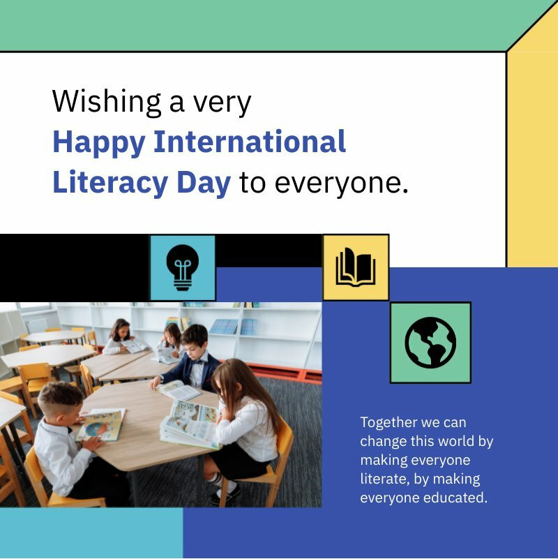 Literacy Day Quotes Instagram Post - Piktochart
