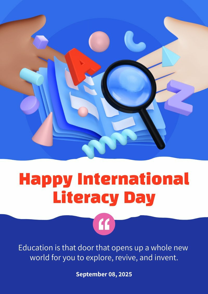 Modern World Literacy Day - Piktochart