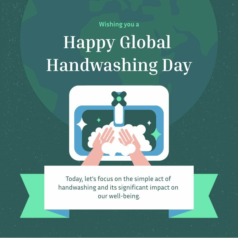 World Handwashing Day Instagram Post - Piktochart