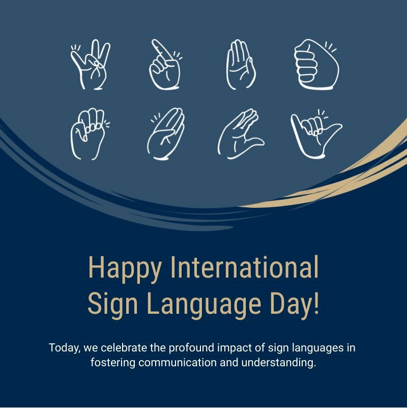 International Sign Language Day Instagram Post - Piktochart