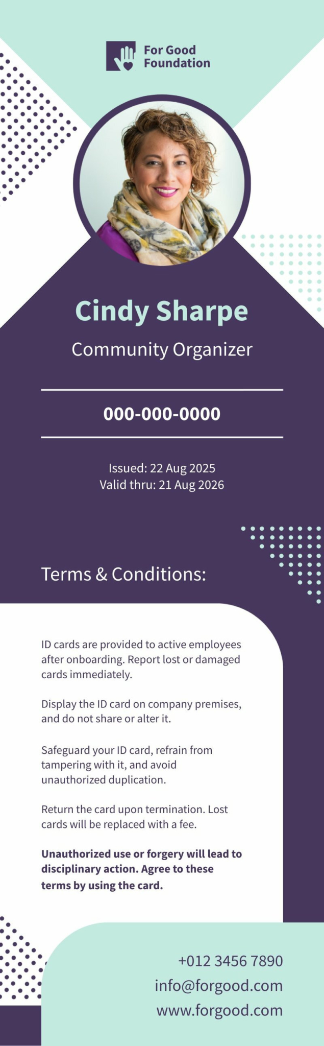 NGO ID Card - Piktochart