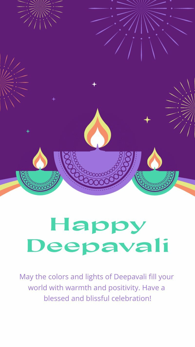 Deepavali Wishes Instagram Story - Piktochart