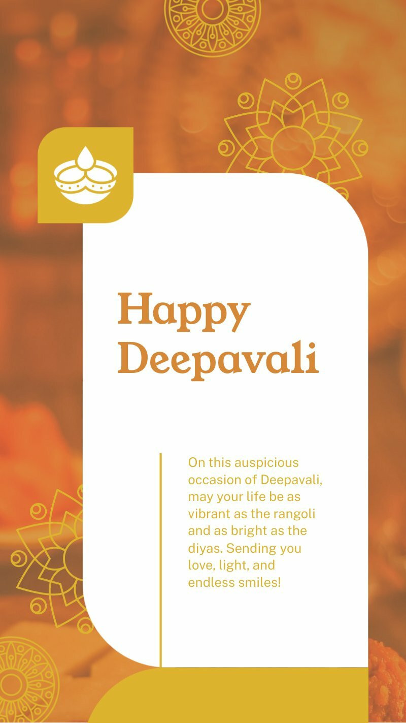 Greetings for Deepavali Instagram Story - Piktochart
