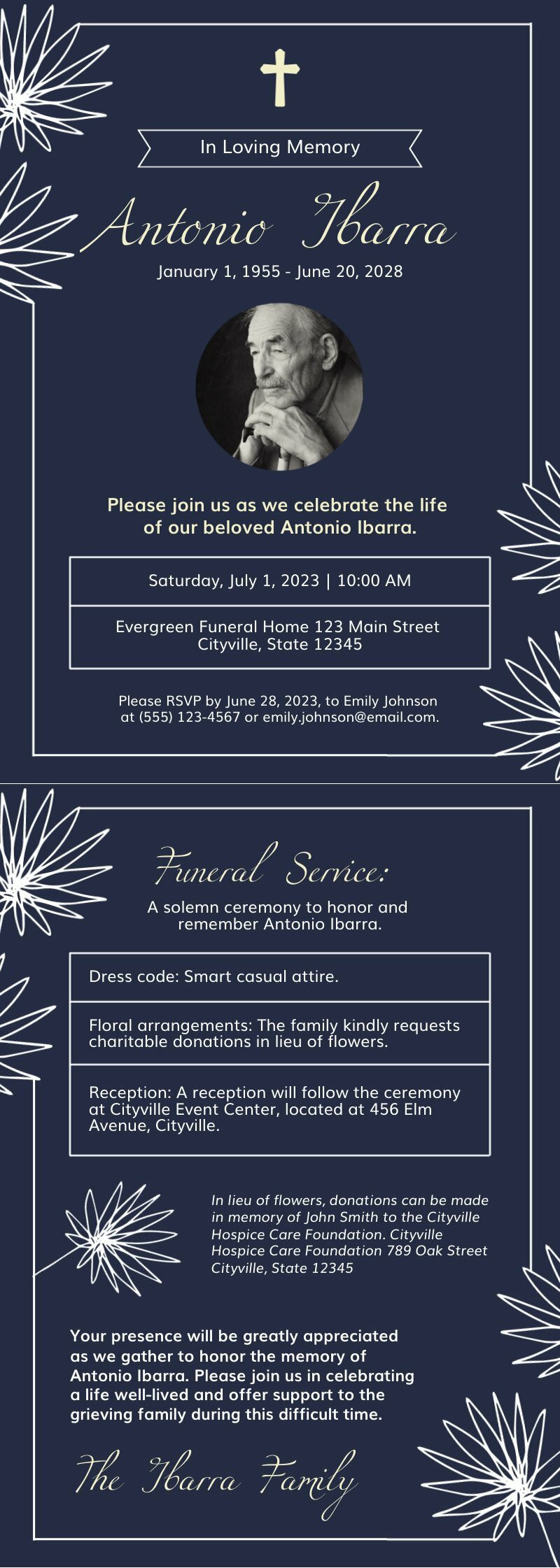 Funeral Note - Piktochart