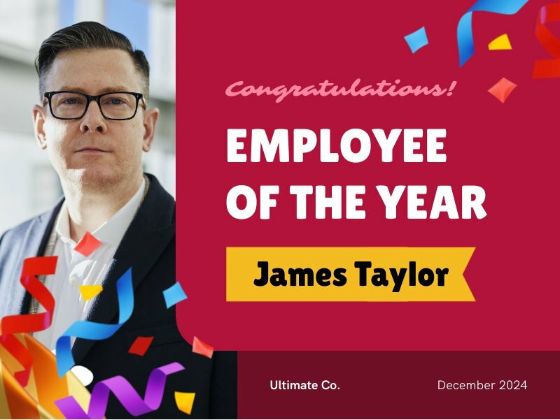 Simple Employee Appreciation Banner | Free Banner Template - Piktochart