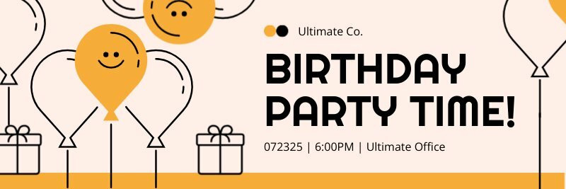 Birthday Newsletter Email Banner | Free Banner Template - Piktochart