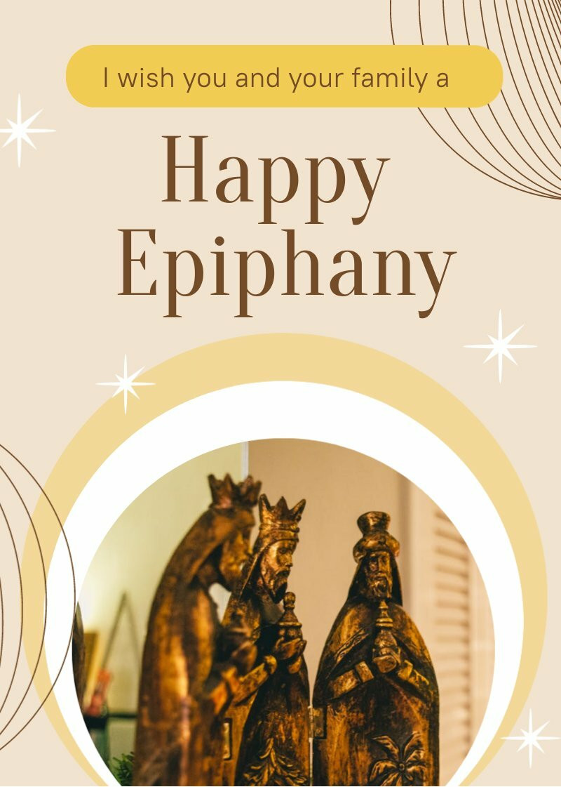 Epiphany Day Card | Free Card Template - Piktochart