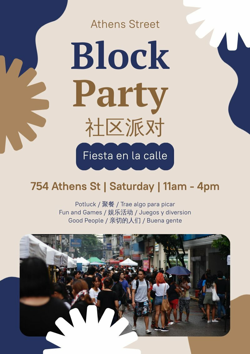 Block Party Flyer | Free Flyer Template - Piktochart
