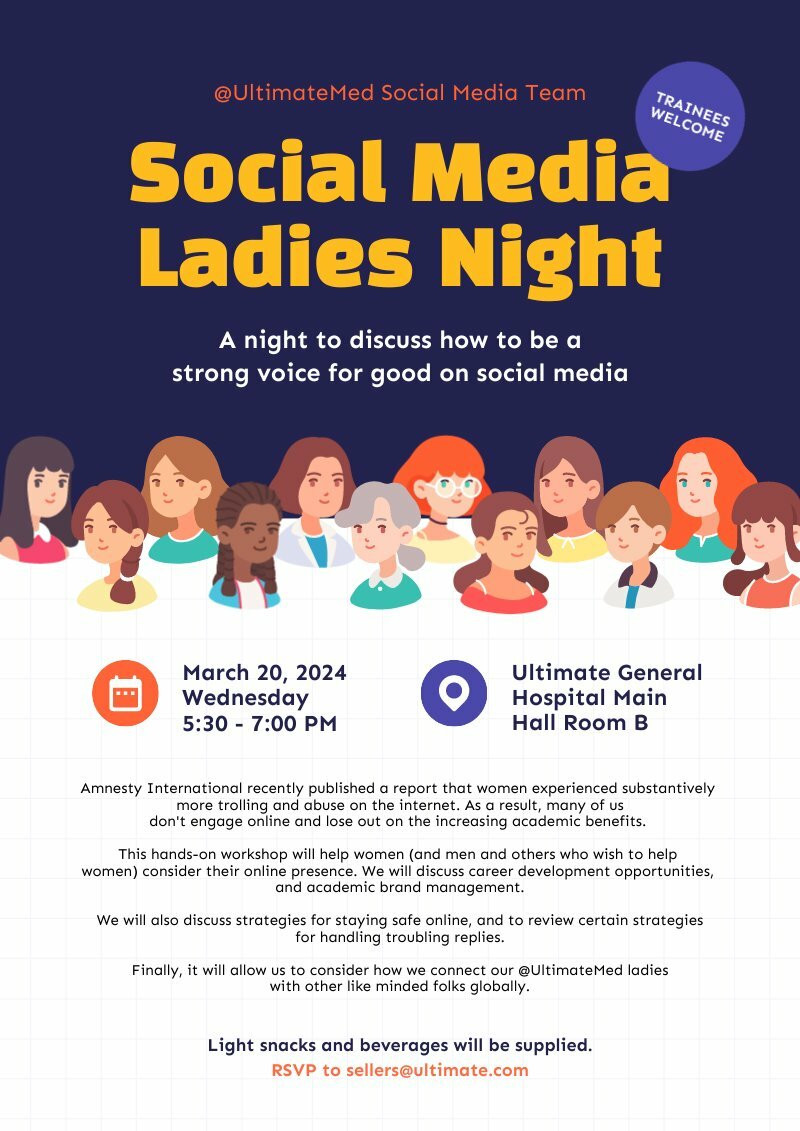 Ladies Night Poster | Free Poster Template - Piktochart