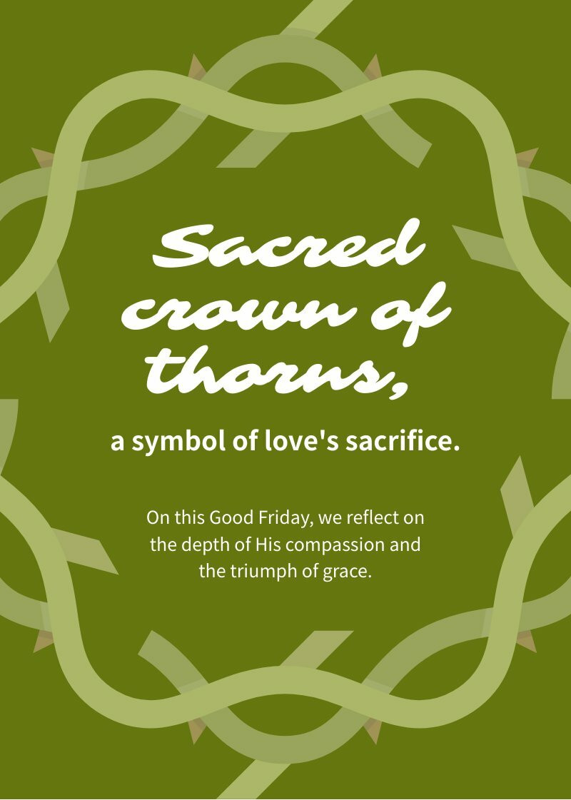 Simple Good Friday Card - Piktochart