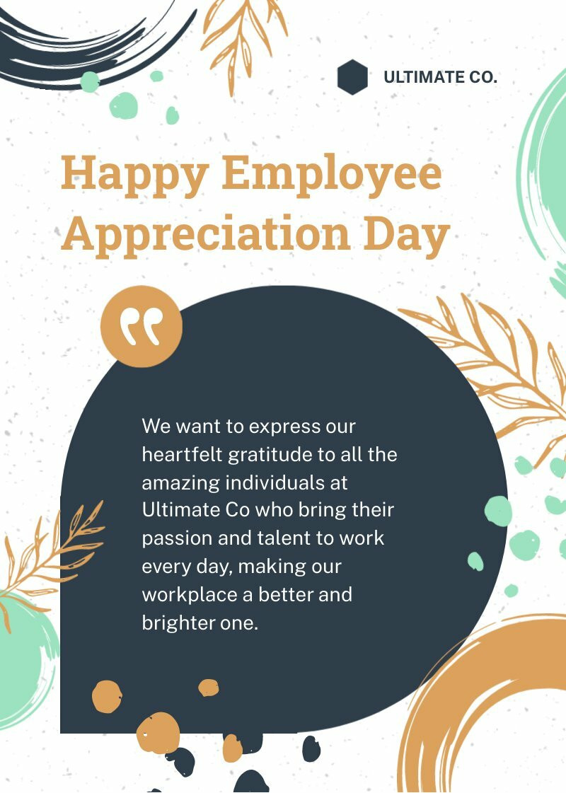 Artistic Team Appreciation Card - Piktochart