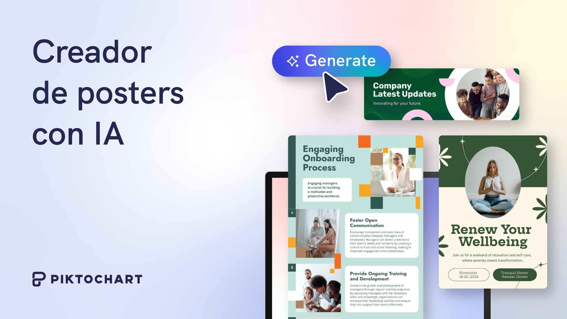 Creador de posters con IA gratis: Piktochart AI - Piktochart