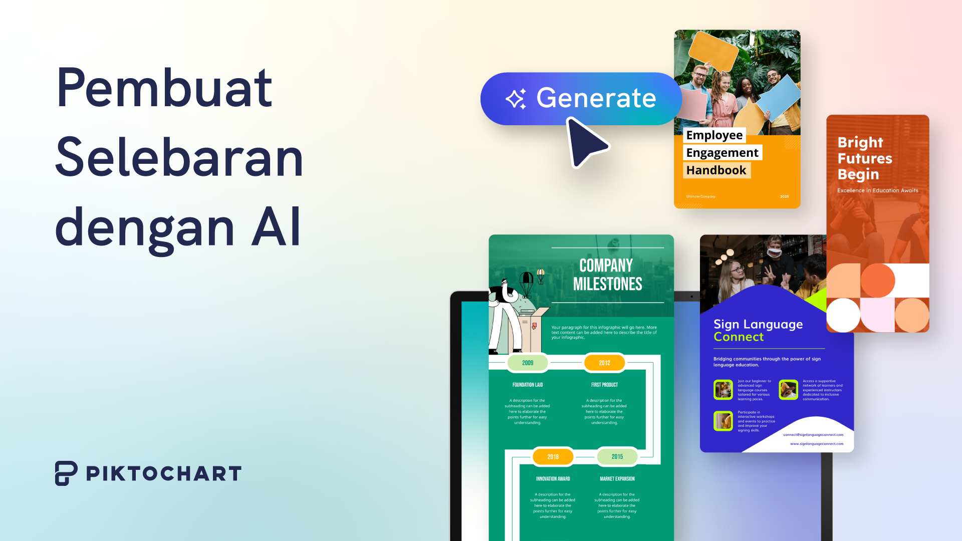 Generator Selebaran AI Gratis | Piktochart AI