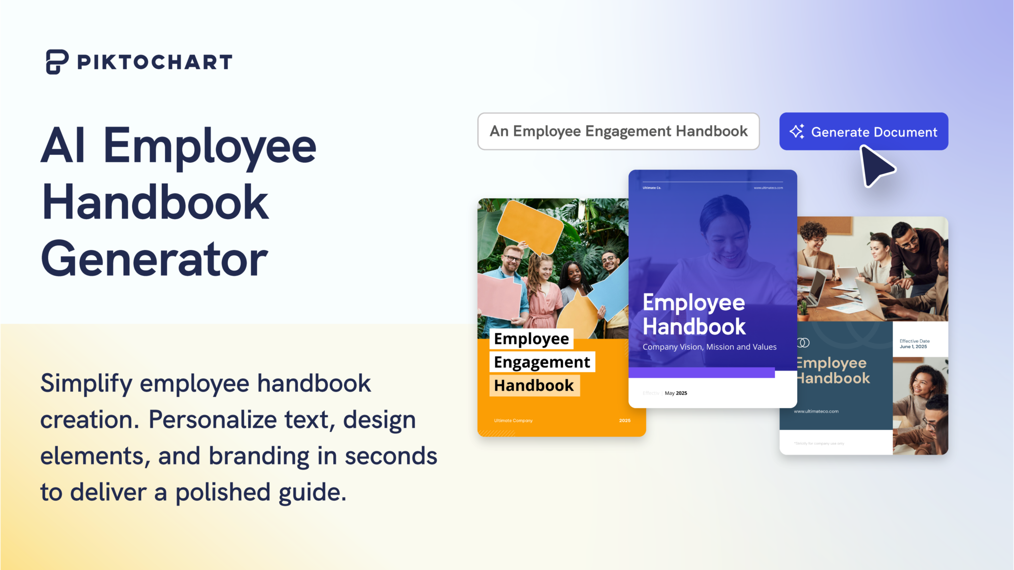 AI Employee Handbook Generator–Piktochart AI