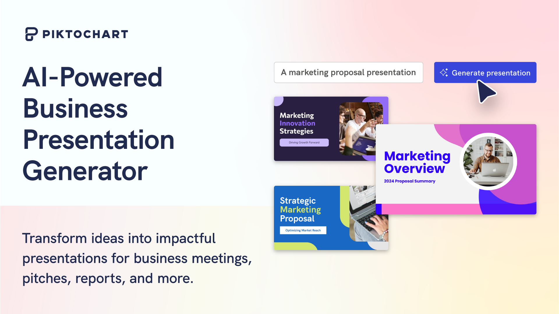AI-Powered Business Presentation Generator - Piktochart