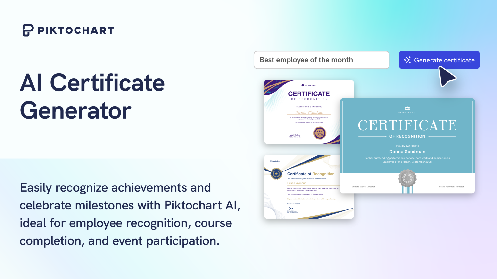 Free Online Certificate Generator | Create With AI