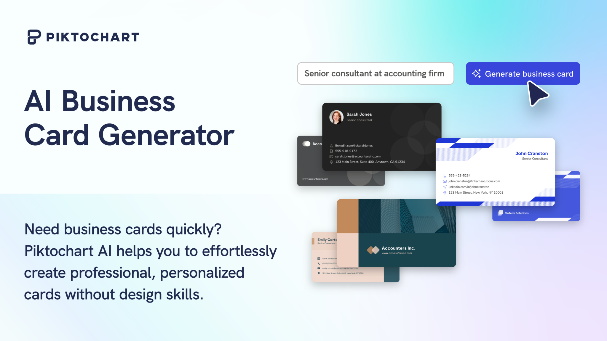 AI Business Card Generator: Design professional cards in seconds