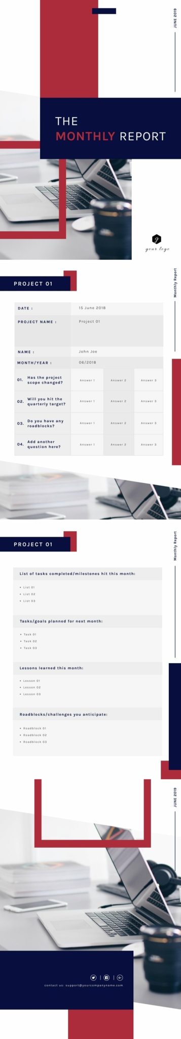 Monthly Progress Report - Piktochart